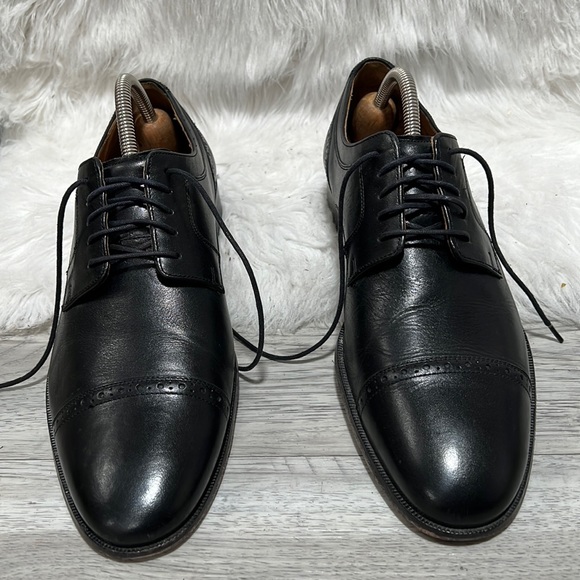 Johnston & Murphy | Shoes | Johnston Murphy Black Oxford Cap Toe Shoes ...